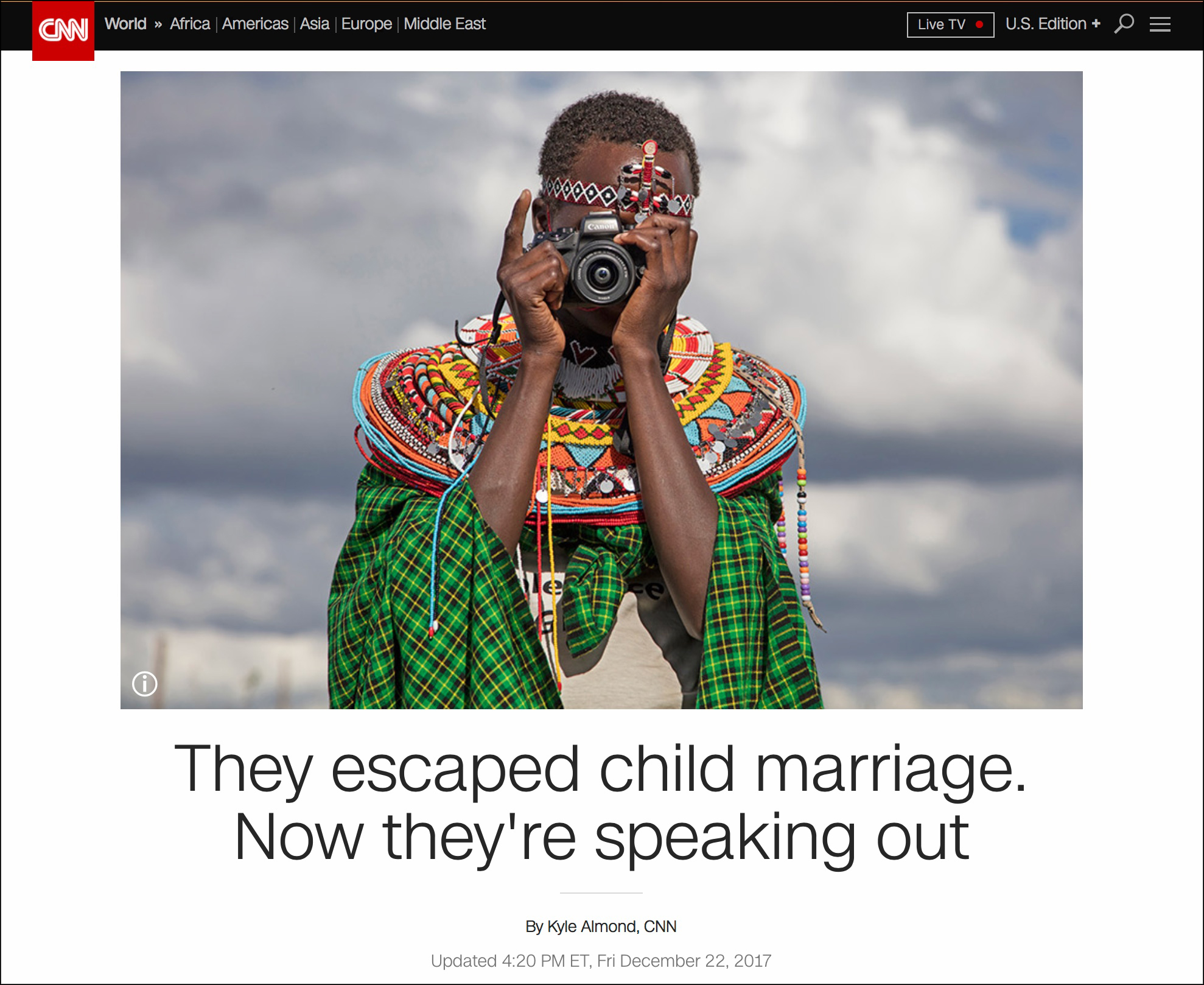 What the Power of Photography has Meant in 2017 for Child Brides ...